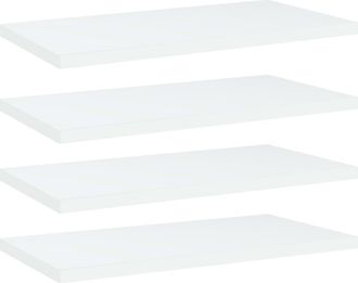 Generic 4X B&uuml;cherregal, Brett Wandboard, Wandregal Regal, Regalboden Wand, Board Ablage, H&auml;ngeregal, Schweberegal, Holzwerkstoff (Wei&szlig; 40x10x1,5cm) (40 x 20 x