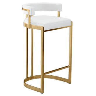 Generic Tresenhocker, Barhocker mit PU-Polsterung, K&uuml;cheninselstuhl mit U-f&ouml;rmiger, hohler R&uuml;ckenlehne und Antirutschmatten f&uuml;r den Essbereich