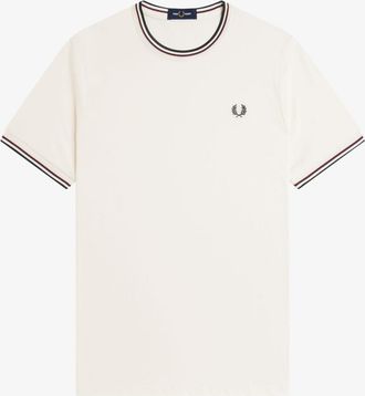 Fred Perry Softes T-Shirt mit Logo-Stickerei und Kontrastb&uuml;ndchen in