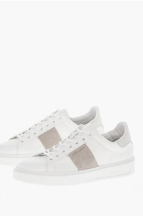 Woolrich Low-Top Leather Sneakers with Contrasting Suede Detail size 39,5
