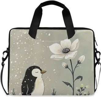 Alaza Sac pour ordinateur portable de 40,6 &agrave; 15,6 avec motif dragon Rocky Moon - Pour homme et femme, &eacute;tudiant, travail, voyage, Pingouin I28311, Taille uni
