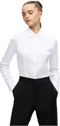 HUGO BOSS Femmes The Fitted Shirt Chemisier Slim Fit en Popeline Facile à Repasser