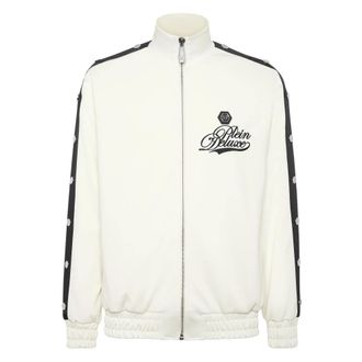 Philipp Plein Homme, Sweatshirts et sweats &agrave; capuche, Beige, Taille: 4XL Veste de surv&ecirc;tement Deluxe Signature