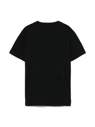 Stone Island Boys T-Shirt Junior Black Cotton T-Shirts And Polos