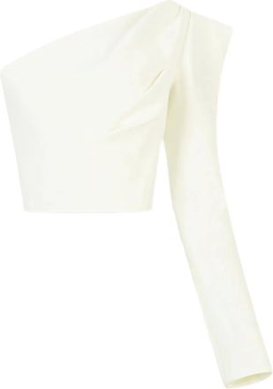 Maticevski haut crop à une épaule - Tons neutres