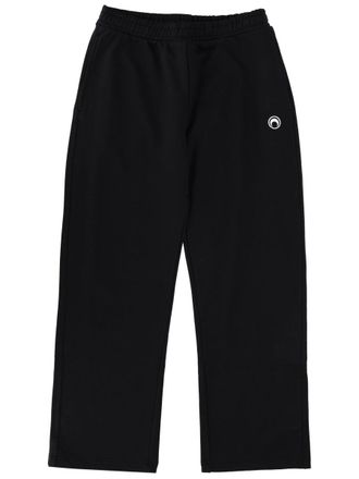 Marine Serre Logo Cotton Joggers - Black