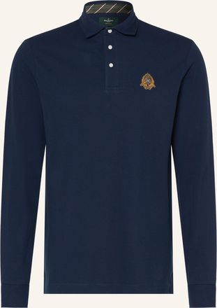 Hackett Piqu&eacute;-Poloshirt Heritage Crest blau