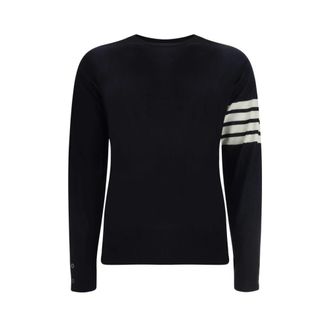 Thom Browne Gestreifter Wollpullover - - Knitwear - Herren - Blau - S