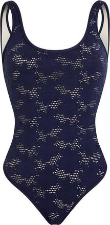 Vilebrequin Femme, Maillots de bain, Bleu, Taille: 38 FR Maillot de bain une pi&egrave;ce dos nu Jacquard Fleur Broderie Anglaise