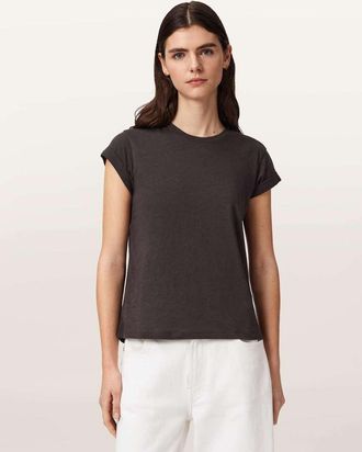 AllSaints Anna - T-Shirt in Flaschenbraun
