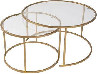 Signal Table basse, table de salon, table dappoint Set Gold