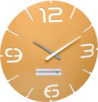 TFA Dostmann 60.3536 Contour Design Funk-Wanduhr (gelb mit Batterie)