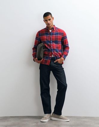 Tommy Hilfiger Flanellhemd in rotem Tartan