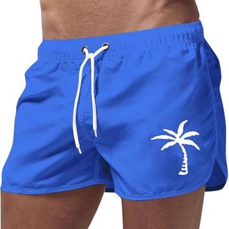 Generic Short de bain hawa&iuml;en &agrave; s&eacute;chage rapide avec poches pour homme, bleu, XXL