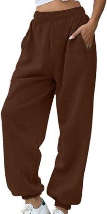 Generic HUIFUAO Pantalon de surv&ecirc;tement pour femmes, jogger ample, pantalon de surv&ecirc;tement pour femmes grande taille, pantalon de d&eacute;tente avec poches, noir, t