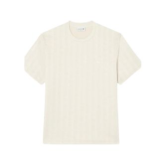 Lacoste T-shirt col rond - Homme - Tops - Beige - Taille: S