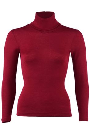 Engel Damen Rollkragen Pullover, 70% Wolle (kbT), 30% Seide (42-44, Malve)