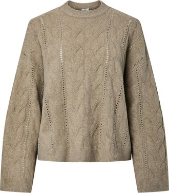 Pieces Pckathy Ls O-Neck Cable Knit Noos Bc