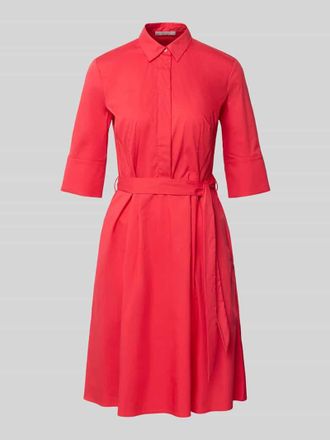 Christian Berg Knielanges Hemdblusenkleid mit Bindeg&uuml;rtel