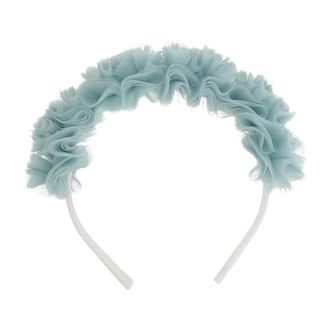 Il Gufo T&uuml;ll Haarband mit R&uuml;schen-Detail - - Accessories - Damen - Blau - ONE SIZE