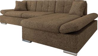 Mirjan24 Ecksofa Malwi mit Regulierbare Armlehnen Design Eckcouch mit Schlaffunktion Bettkasten L-Form Sofa Wohnlandschaft Couch v2 (Lux 03, Ecksofa: Rechts)