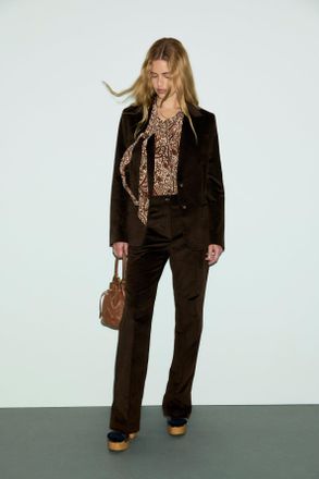 Gerard Darel Pantalon flare en velours - MABY - Cinnamon