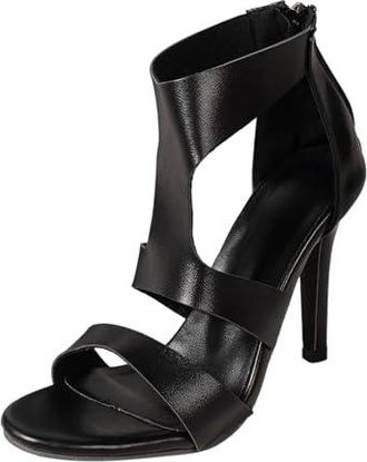 Generic Talons aiguilles &eacute;l&eacute;gants &agrave; talon bloc pour femme - Pour le bureau et les invit&eacute;s de mariage - Bout pointu - Classique et habill&eacute;, Noir, 38.5 EU