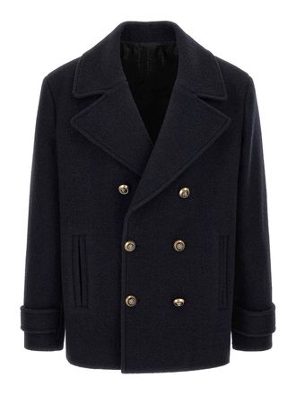 Balmain Manteau Court - Bleu