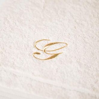 Caleffi Handtuch mit Gästehandtuch aus Baumwolle, Elfenbeinfarben, 71358