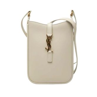 Saint Laurent Sac bandouli&egrave;re vertical Le 5 a 7 Pre-owned - Femme - Pre-owned - Beige - Taille: ONE Size