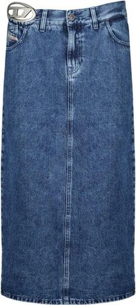 Diesel Femme, Jupes, Bleu, Taille: W29 D Sky S1 Midi Skirt