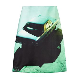 Jil Sander Gr&uuml;ner Auto-Print Rock - - Skirts - Damen - Mehrfarbig - XS