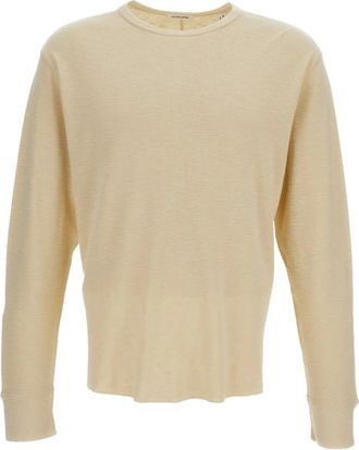 Sunflower Homme, Sweatshirts et sweats &agrave; capuche, Beige, Taille: S T-shirt gaufr&eacute; &agrave; manches longues