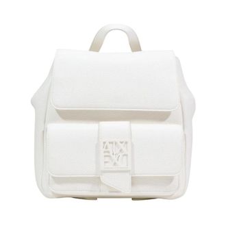 A|X Armani Exchange Femme, Sacs, Blanc, Taille: ONE Size Sac &agrave; dos avec de multiples poches int&eacute;rieures et ext&eacute;rieures