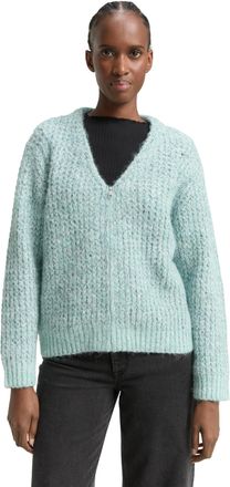 Tom Tailor Damen 1049074 Cardigan Strickjacke, 39302-Mint Multicolor Melange, S