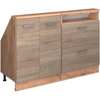 Vicco Ensembles de meuble de rangement sous pente Rion, Sonoma/Ch&ecirc;ne dor&eacute;, Lot de 2, Vicco