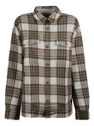 Ami pocket check-pattern shirt - Nude