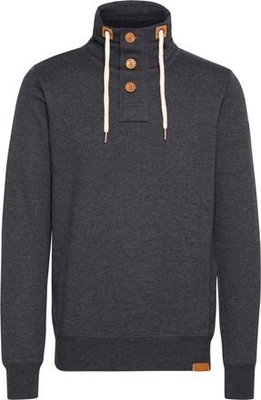 Solid SDTripTroyer Herren Sweatshirt Troyer Pullover mit Stehkragen Knopfverschluss Reißverschluss Kordelzug Rippbündchen Baumwollmischung Regular fit, Größ