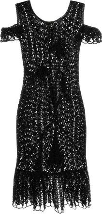 J.W.Anderson Robe courte en dentelle &agrave; &eacute;paules d&eacute;nud&eacute;es - Femme - Robes - Noir - Taille: 36 FR