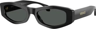 Versace Lunettes de soleil irr&eacute;guli&egrave;res Ve4487 - Femme - Accessoires - Noir - Taille: 54 MM