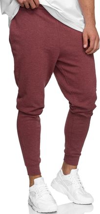 Indicode Herren Eberline Jogginghose aus 60% Baumwolle | Trainingshose Jogger f&uuml;r M&auml;nner Bordeaux Mix, XXL