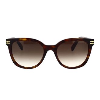 Bulgari unisex, Accessoires, Brun, Taille: 52 MM Lunettes de soleil carrées avec monture havana