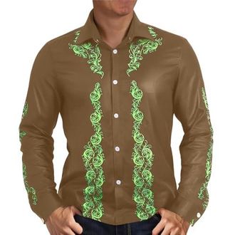 Generic T-shirt pour homme - Motif r&eacute;tro europ&eacute;en occidental - Imprim&eacute; - D&eacute;contract&eacute; - Confortable - Tendance - Commerce ext&eacute;rieur - Entreprise - Revers - Che