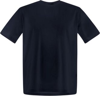 Herno Homme, Tops, Bleu, Taille: XL T-Shirt Stretch en Coton Superfine