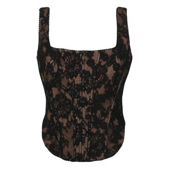 Self Portrait Spitzenkorsett-Top - - Tops - Damen - Schwarzk - M