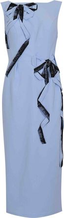 Tarik Ediz Robe Au Genou - Bleu
