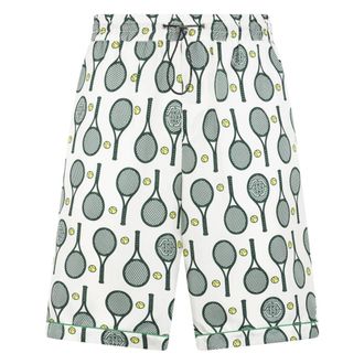 Philipp Plein Silk Drawstring Shorts Tennis - - Shorts - Herren - Wei&szlig; - XL