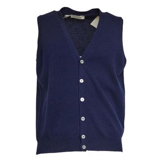 FILIPPO DE LAURENTIIS Buttoned Gilet - - Jackets - Herren - Blau - XL
