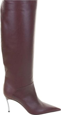 Casadei Femme, Chaussures, Rouge, Taille: 38 EU Bottes Hautes &agrave; Talons Aiguilles et Bout Pointu