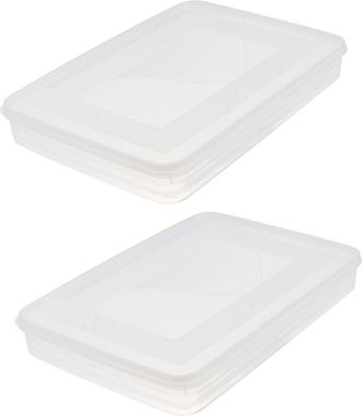 Garneck Knödelbox Kunststoff Mit Deckel 2 Stück Versiegelnde Gefrier Und Aufbewahrungsbox Für Kühlschrank Stapelbares Aufbewahrungstablett Für Knödel Und Lebe